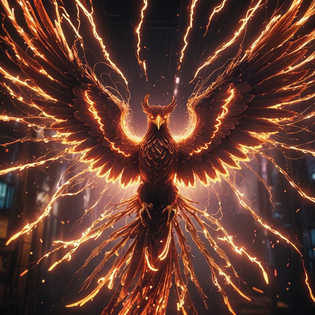 Sparkling phoenix - AI Generated Artwork - NightCafe Creator