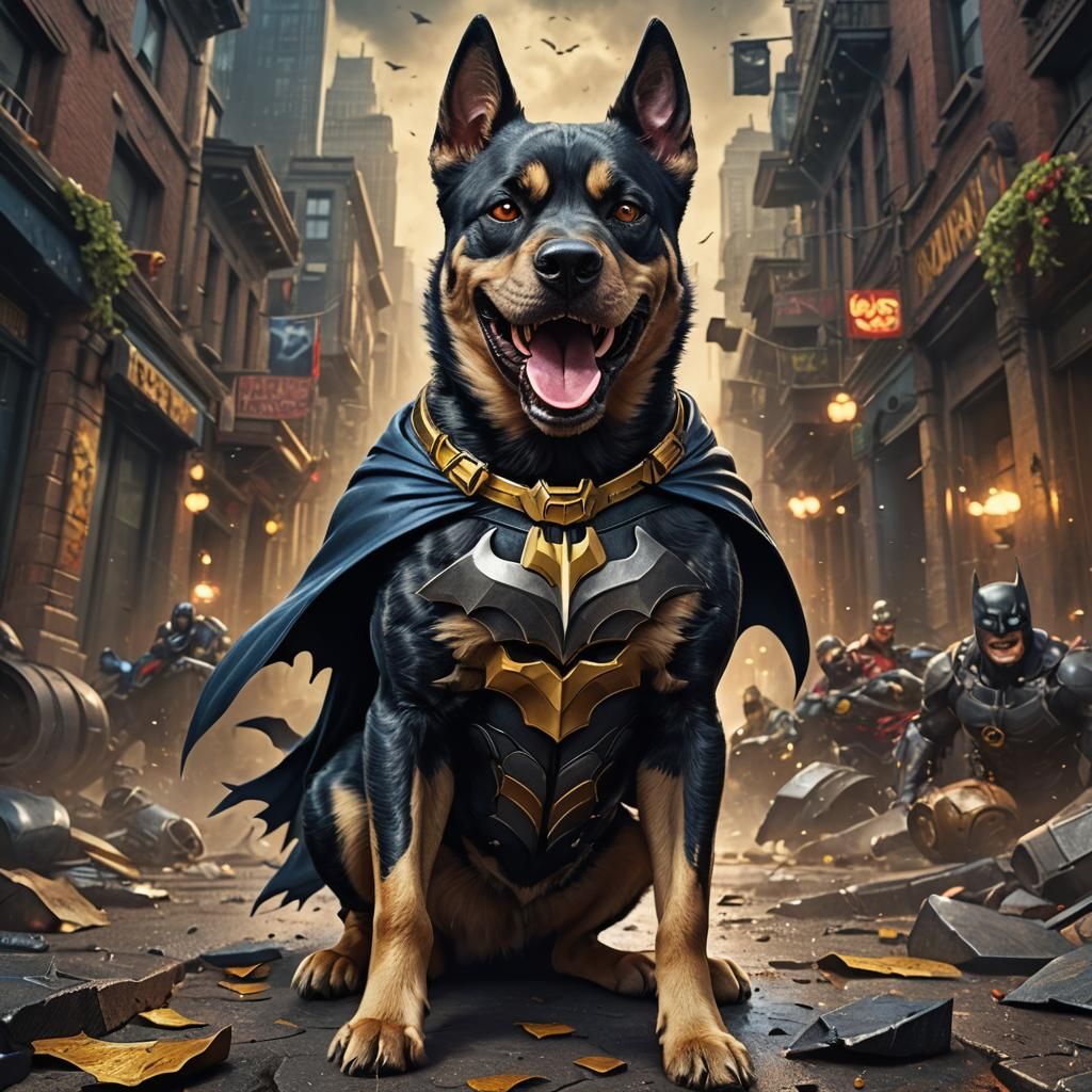 Batman's dog 2 - AI Generated Artwork - NightCafe Creator
