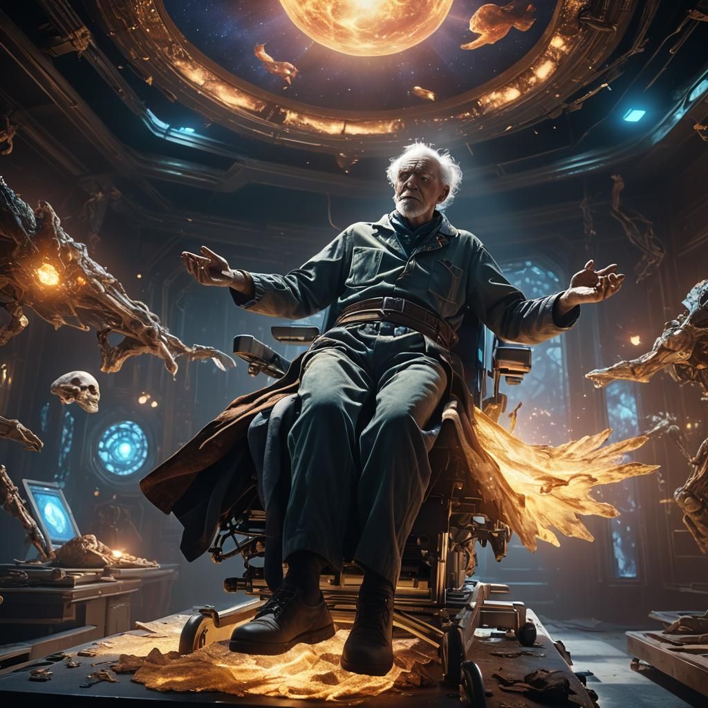 A madcap old inventor tests his Time Machine - AI Generated Artwork ...