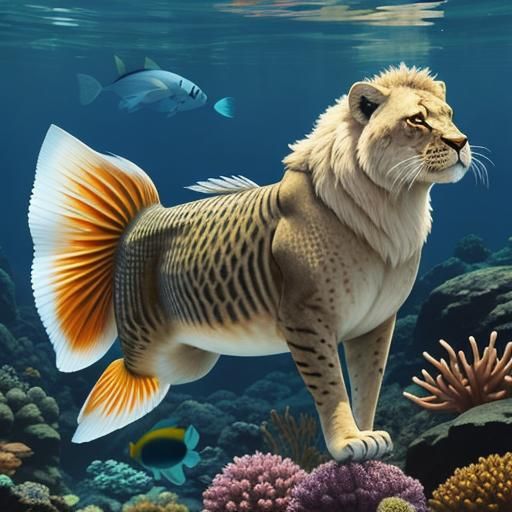 fish lion - AI Generated Artwork - NightCafe Creator