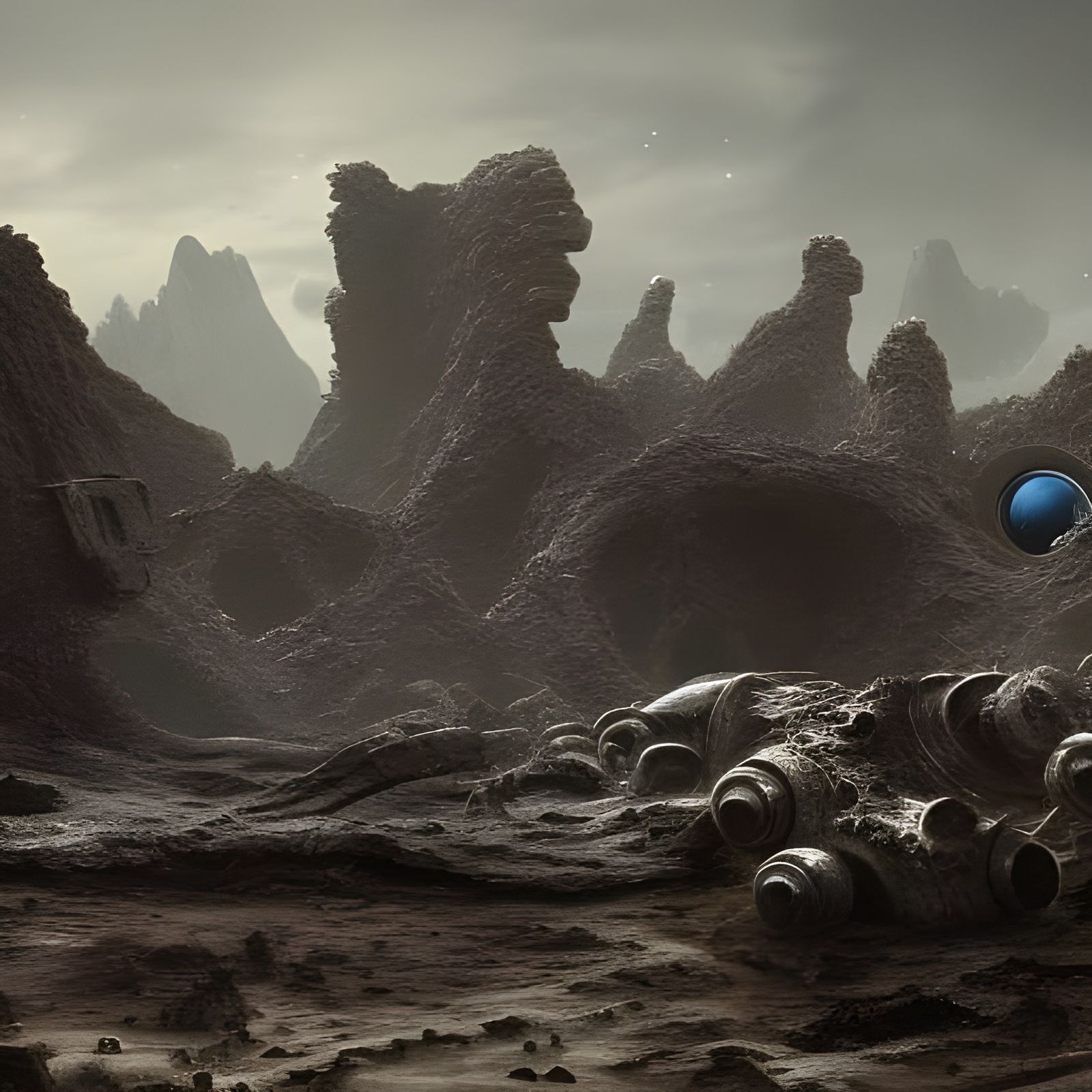 Ancient alien ruins - AI Generated Artwork - NightCafe Creator