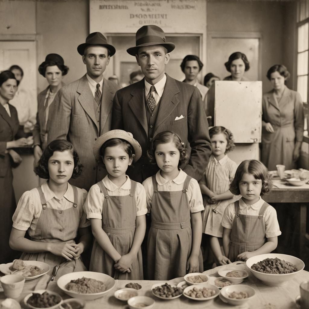 Create an image inspired by the 1930s Great Depression in a style ...
