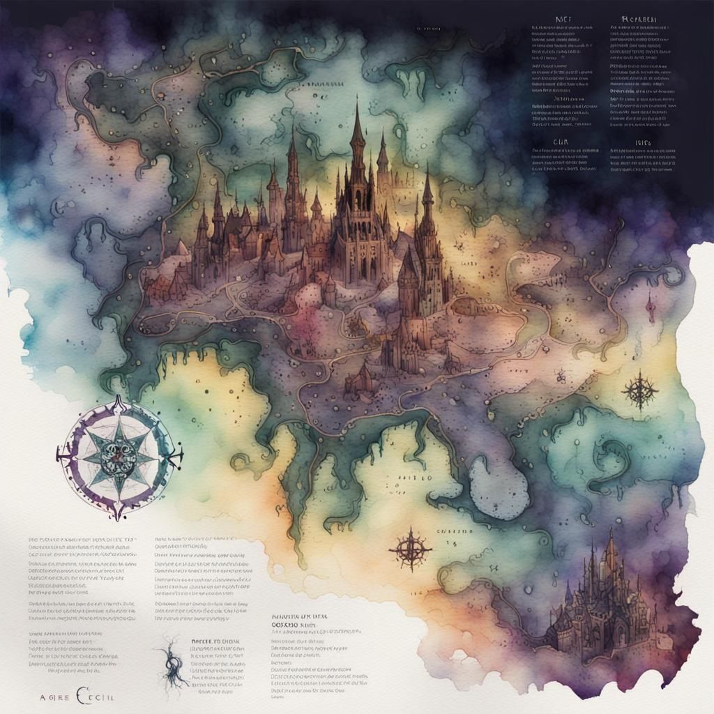 The map of the dreamlands - AI Generated Artwork - NightCafe Creator