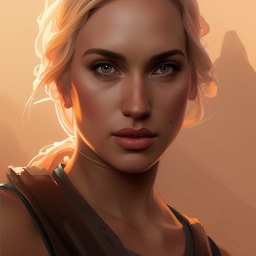 Paige Spiranac, Desert Aesthetic - AI Generated Artwork - NightCafe Creator