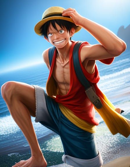 Luffy (realistic) - Realistic Luffy Portrait in CGI Style