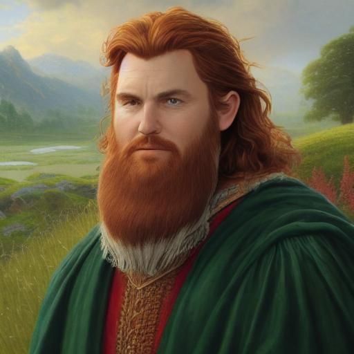 Man portrait, Looking heroic, man in his early 30-s, soft facial ...