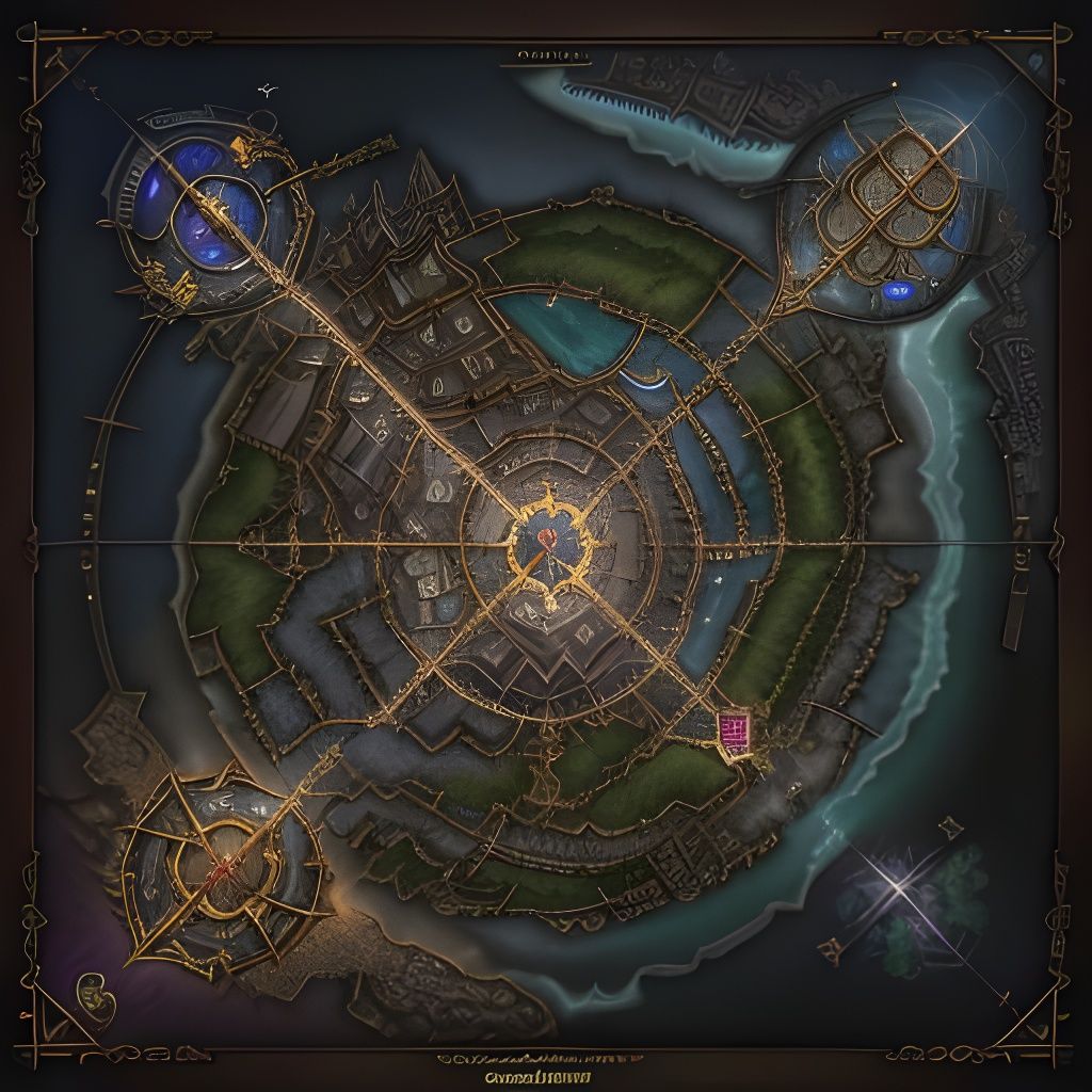 Parchment Map of The grandeur of (Stormwind City:1.3), the bustling ...
