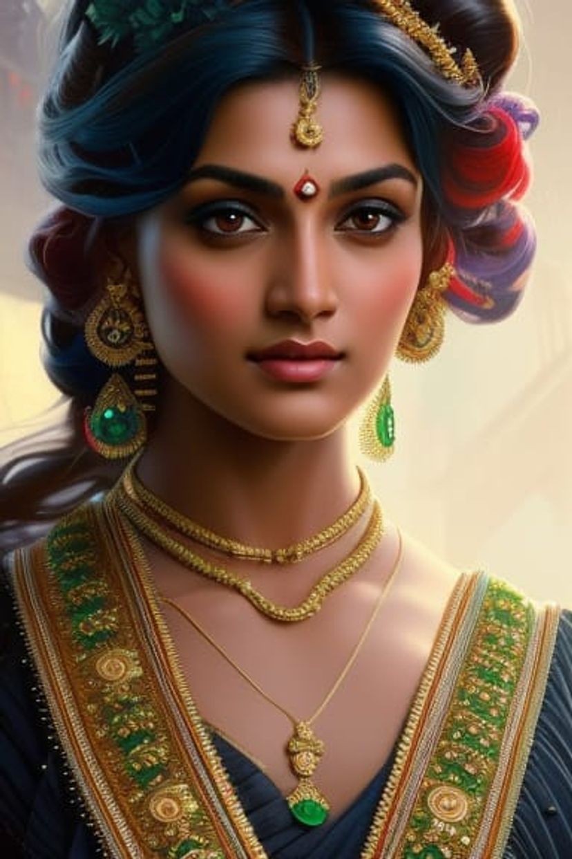A pretty Indian woman. - AI Generated Artwork - NightCafe Creator