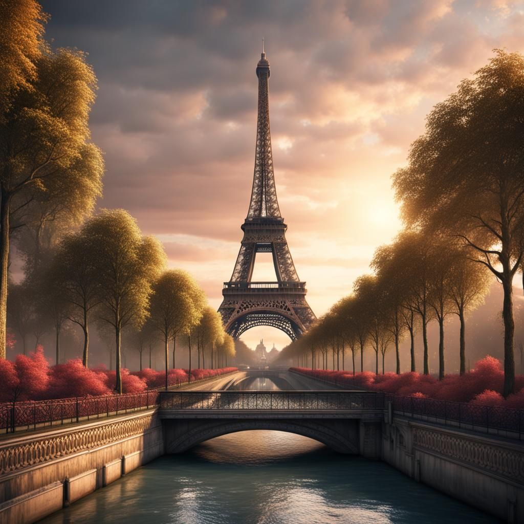 The beautiful eiffel tower - AI Generated Artwork - NightCafe Creator