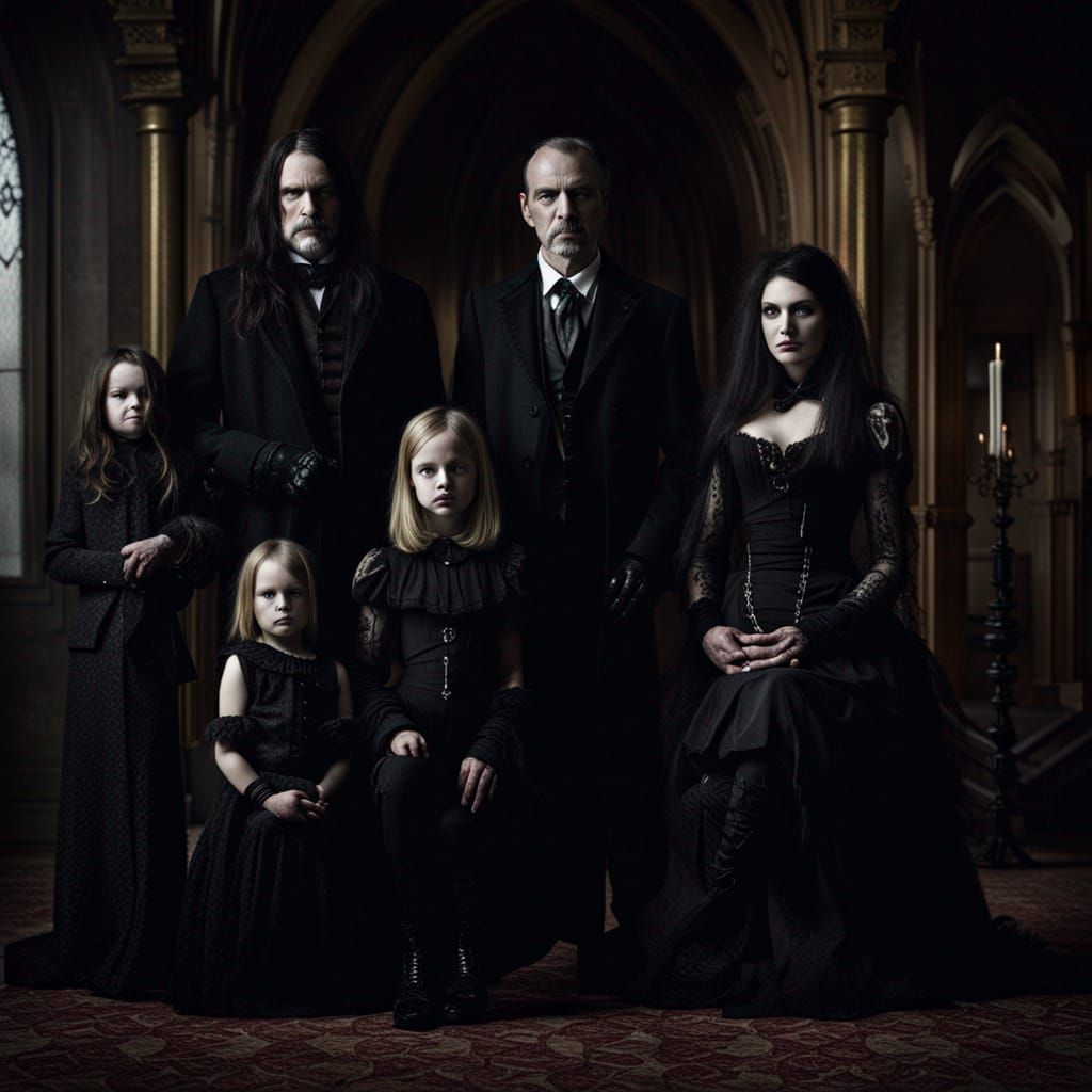 Gothic family photo - AI Generated Artwork - NightCafe Creator