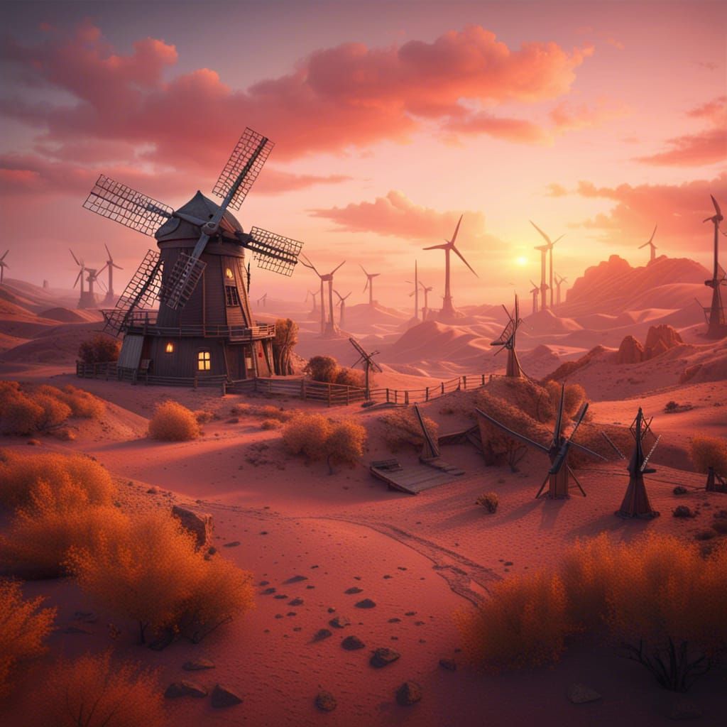 Dessert Windmill - AI Generated Artwork - NightCafe Creator