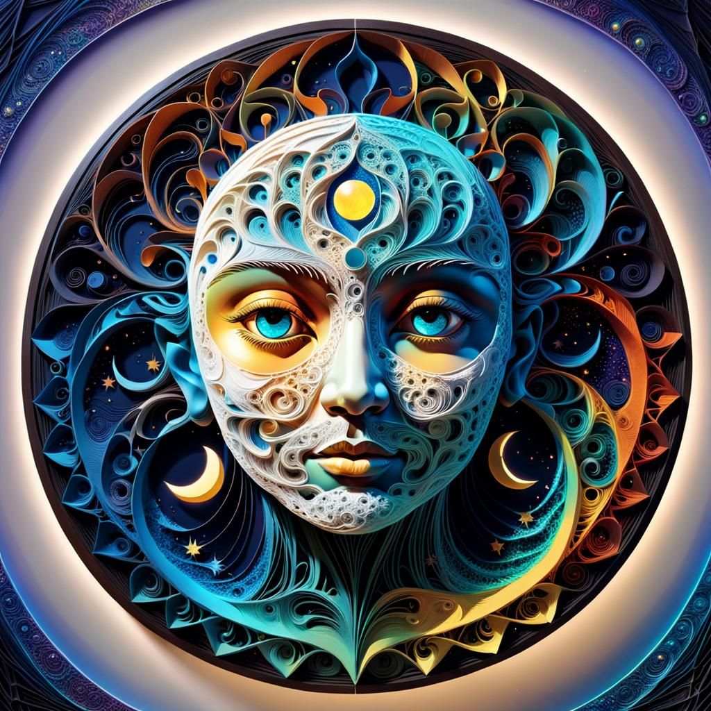 Fractal face art - AI Generated Artwork - NightCafe Creator