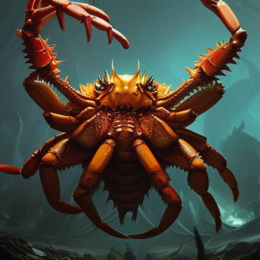 Demon crab lord - AI Generated Artwork - NightCafe Creator