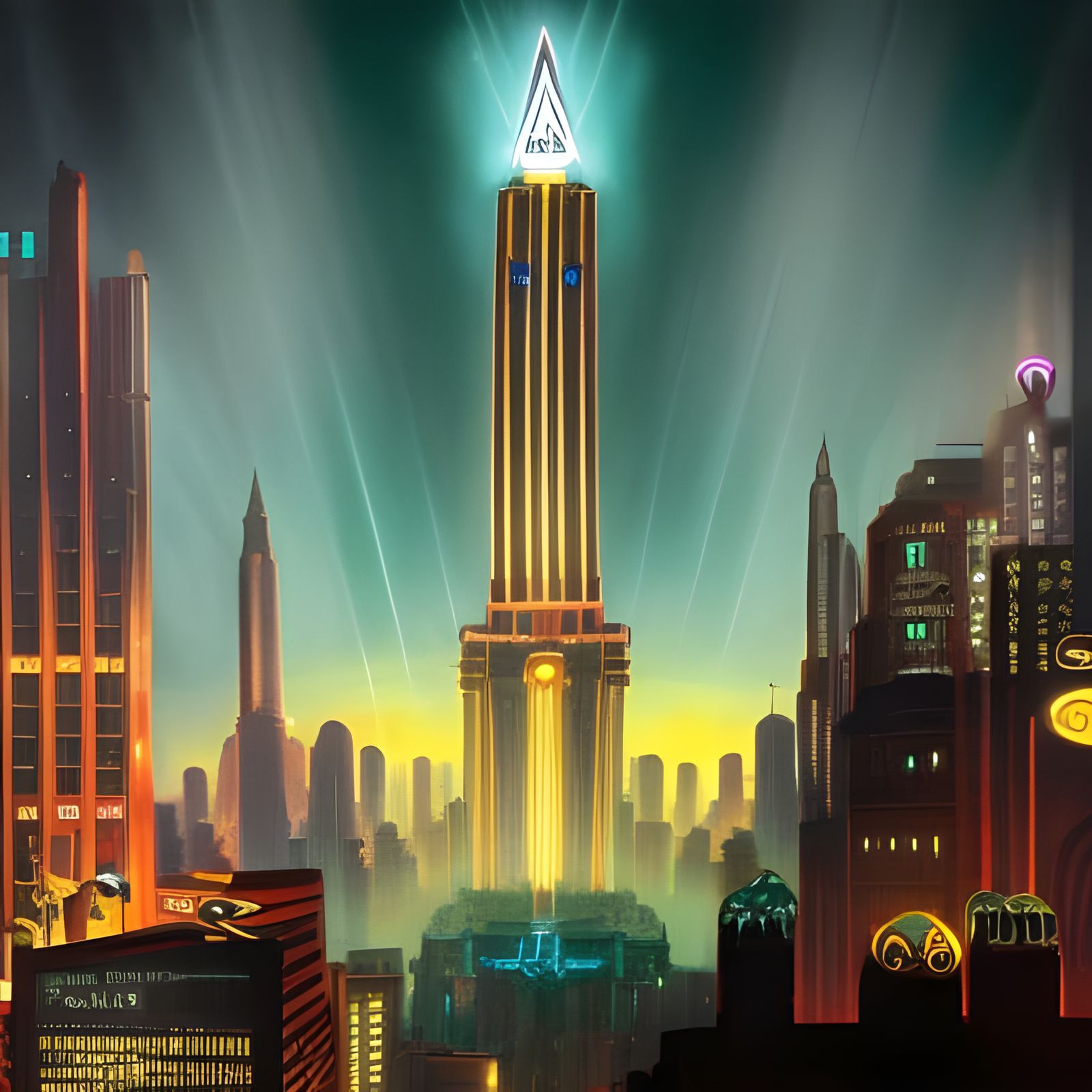 Bioshock Empire State Building - AI Generated Artwork - NightCafe Creator