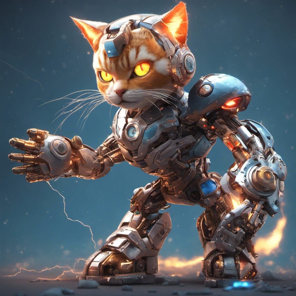 Cat megaman - AI Generated Artwork - NightCafe Creator