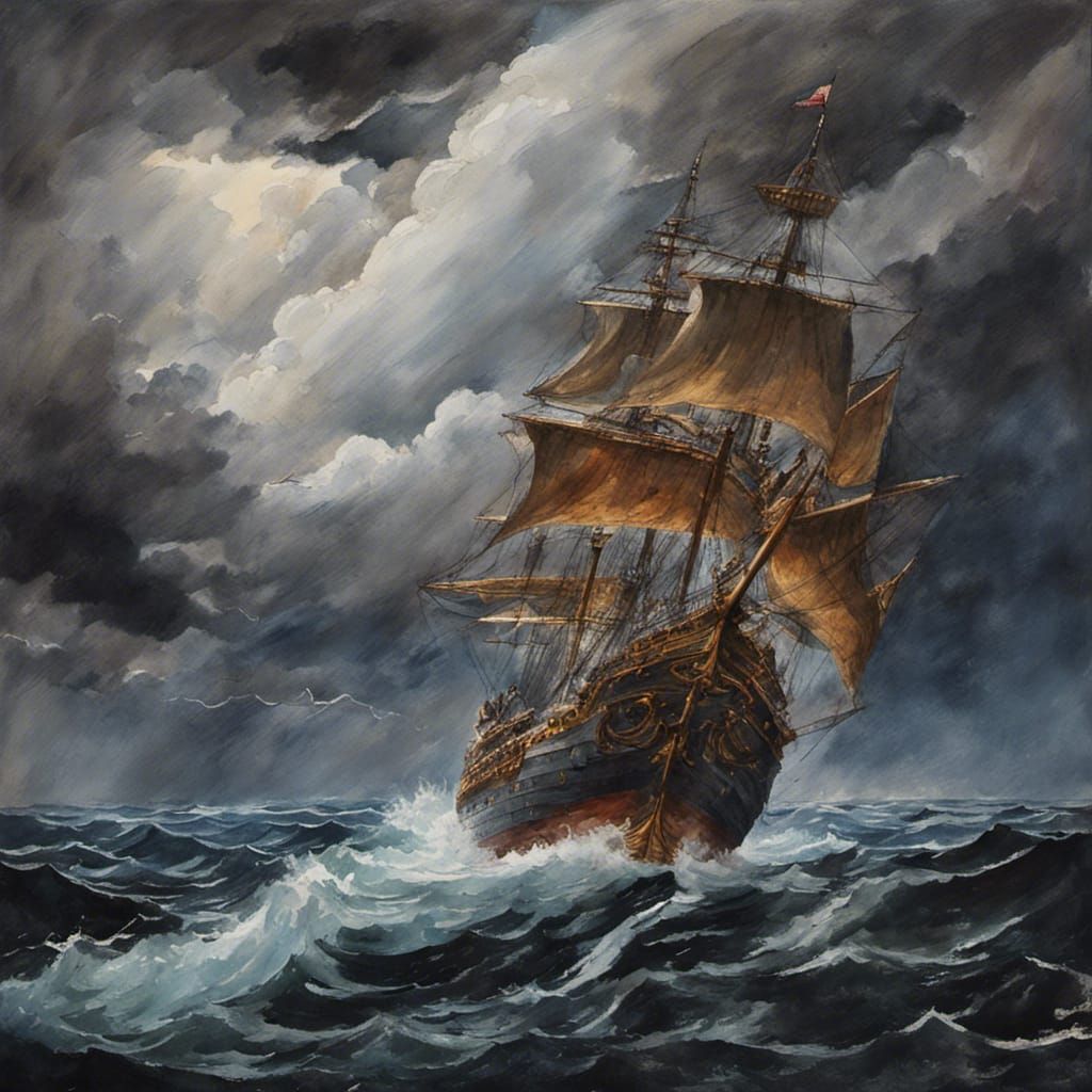 A caravel from 1500 AD - AI Generated Artwork - NightCafe Creator