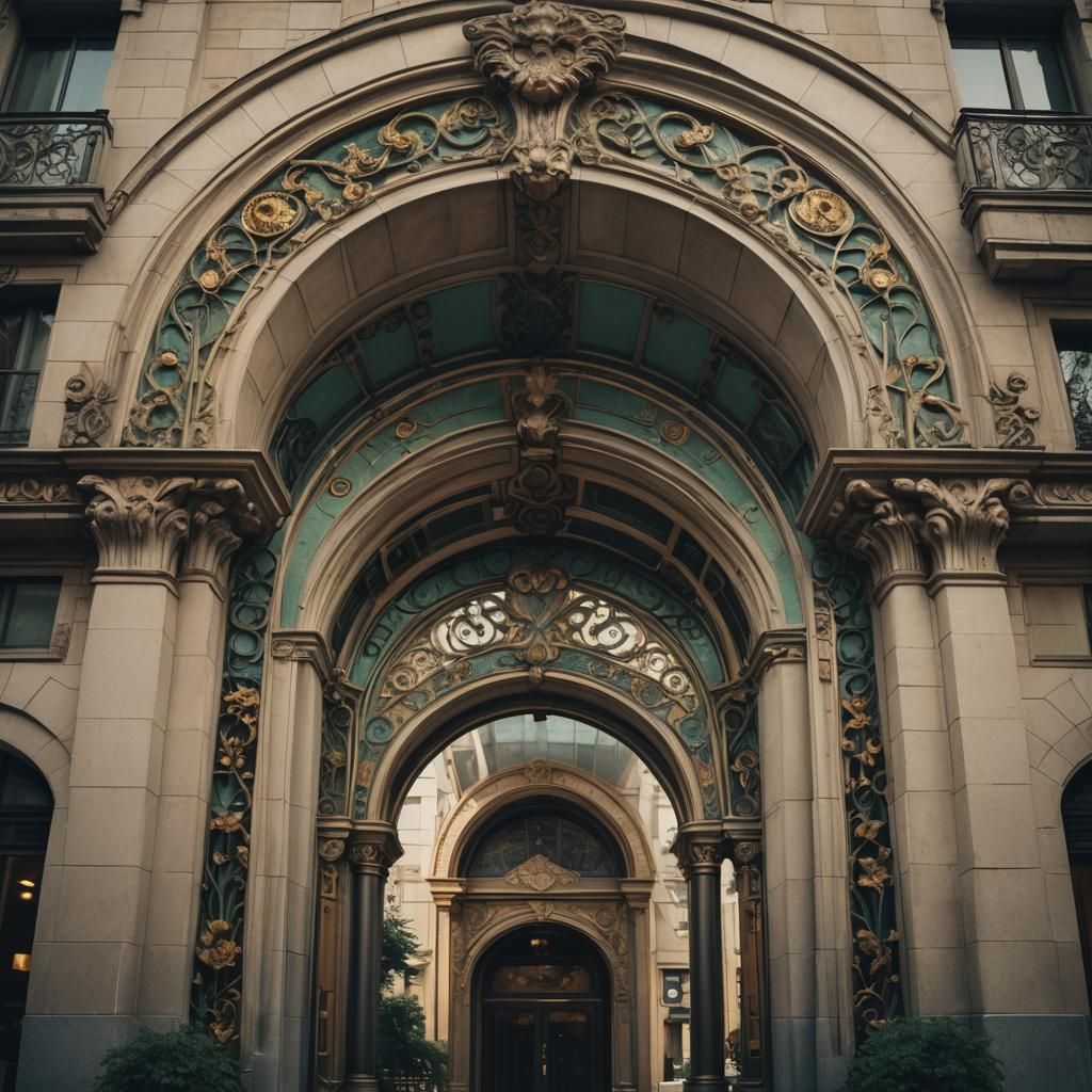 Art Nouveau Arch #4 - AI Generated Artwork - NightCafe Creator