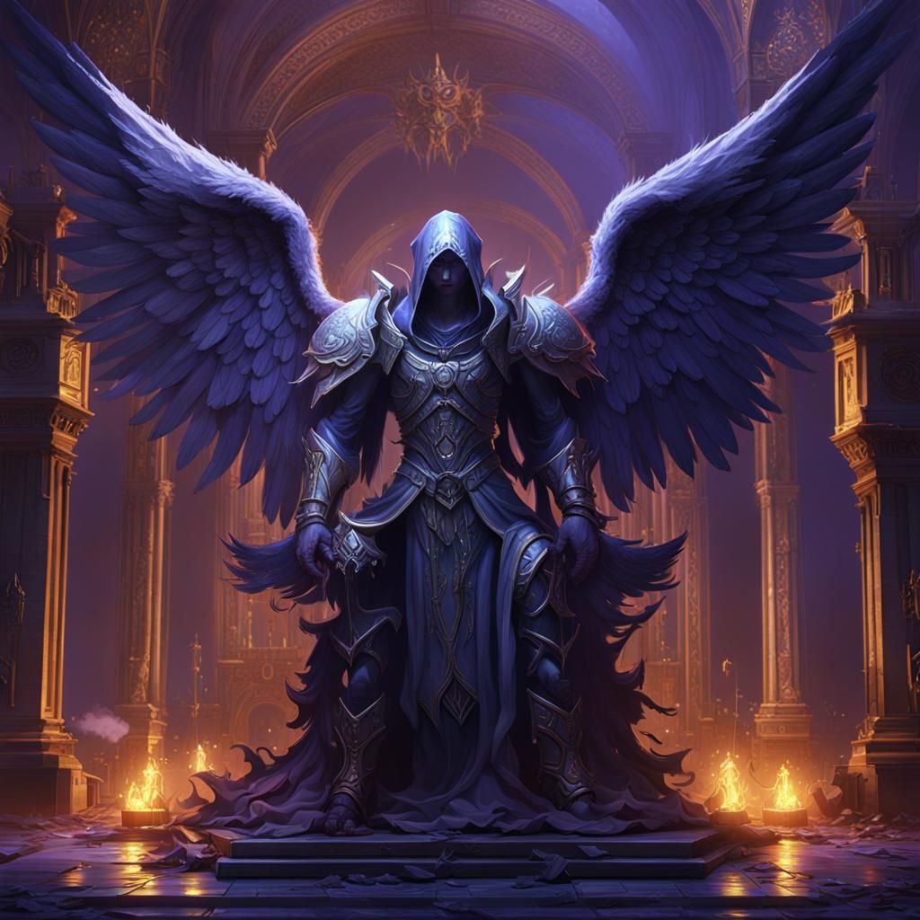 fallen angel, Magnificent, Dark Fantasy, Detailed Painting, DSLR ...