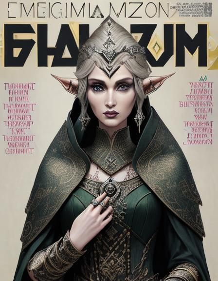 elf glam magazine 3 - AI Generated Artwork - NightCafe Creator