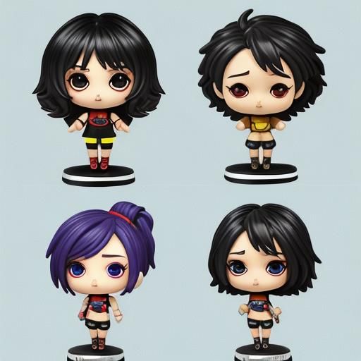 Chibi bobble heads - AI Generated Artwork - NightCafe Creator