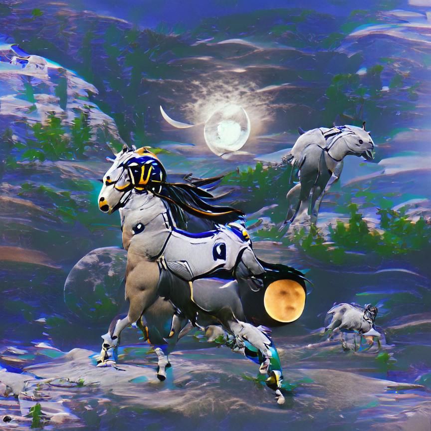 The Moon Stallion - AI Generated Artwork - NightCafe Creator