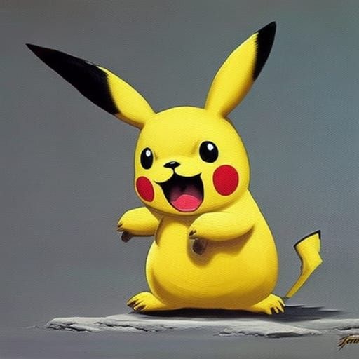Pikachu (excited variant) - AI Generated Artwork - NightCafe Creator