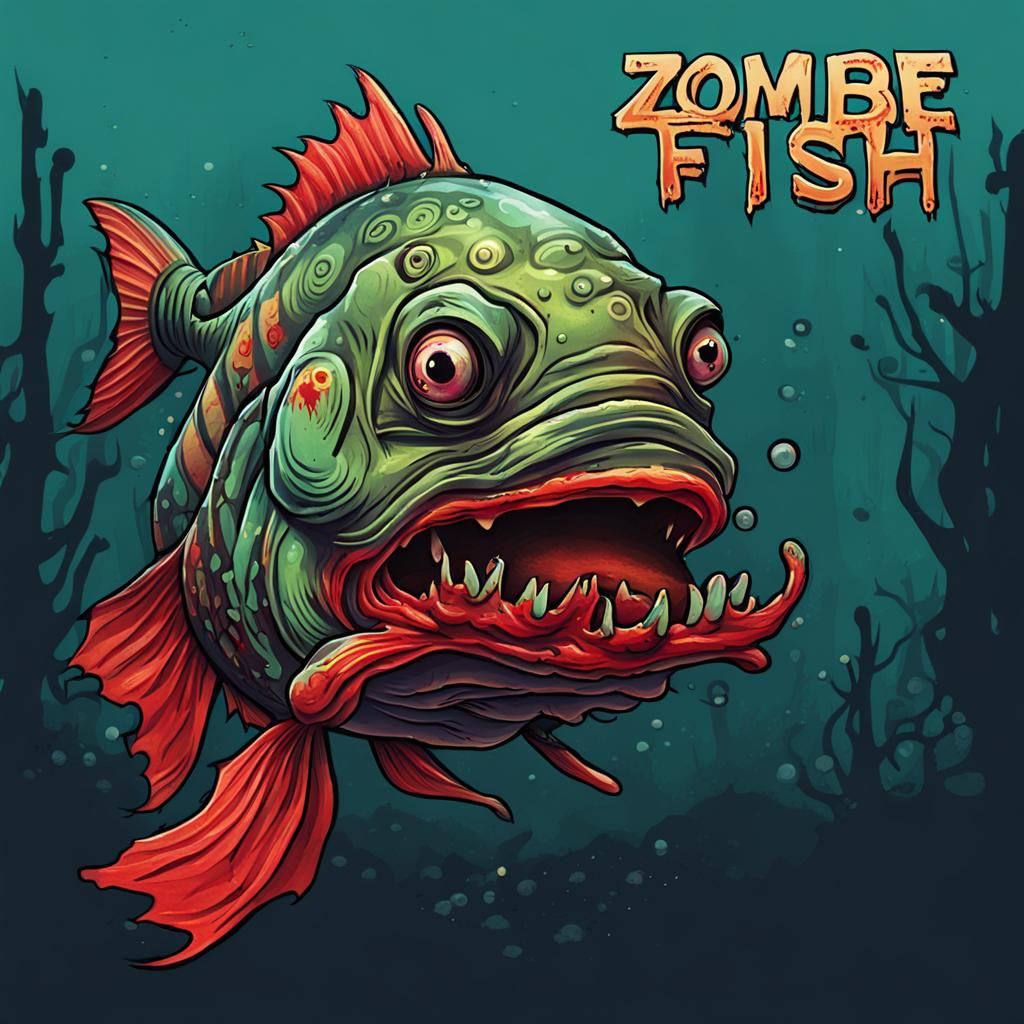 A zombie fish is making its way to you... ;) - AI Generated Artwork ...