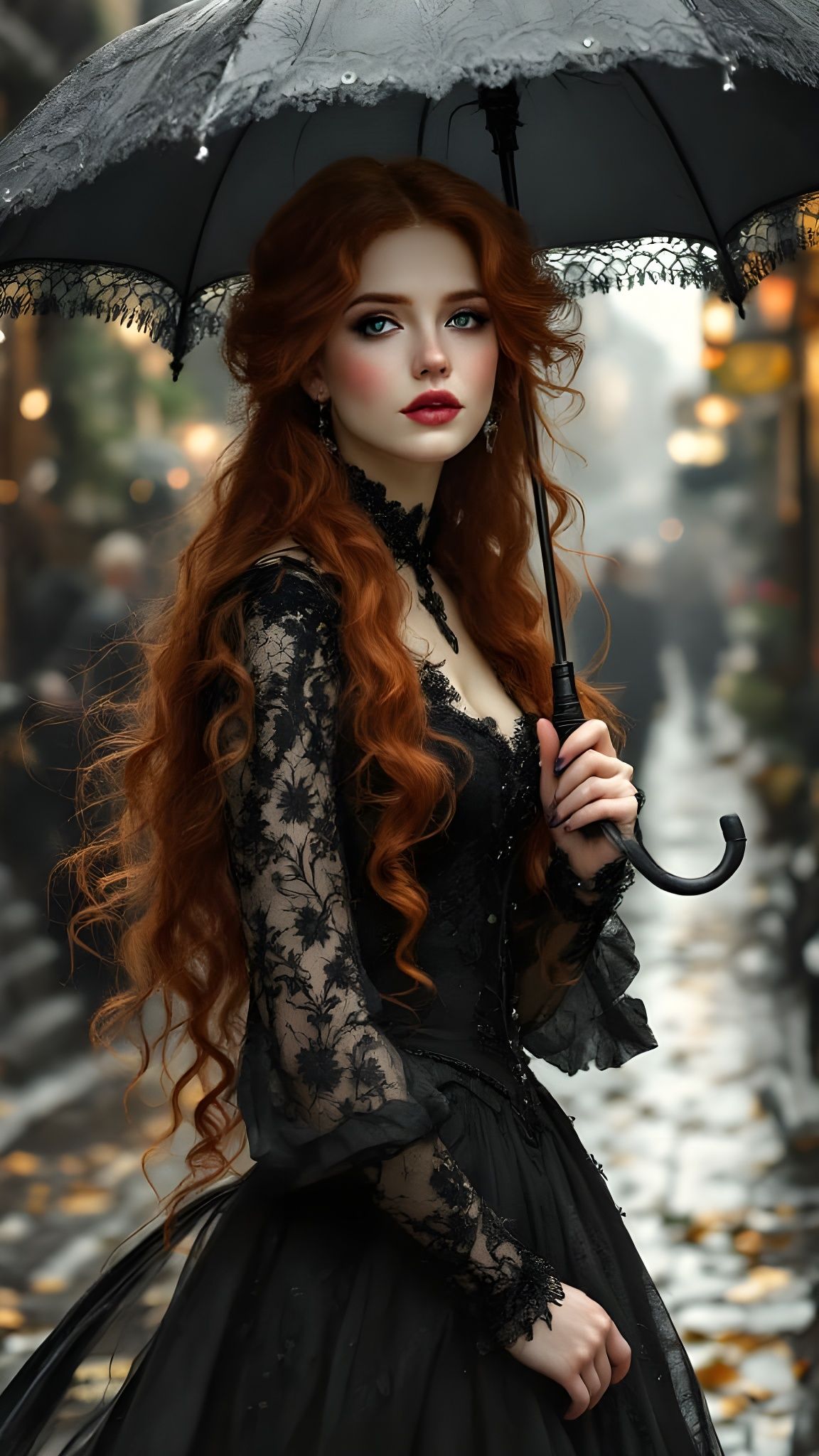 Ethereal Victorian Siren in Pre Raphaelite Style - AI Art