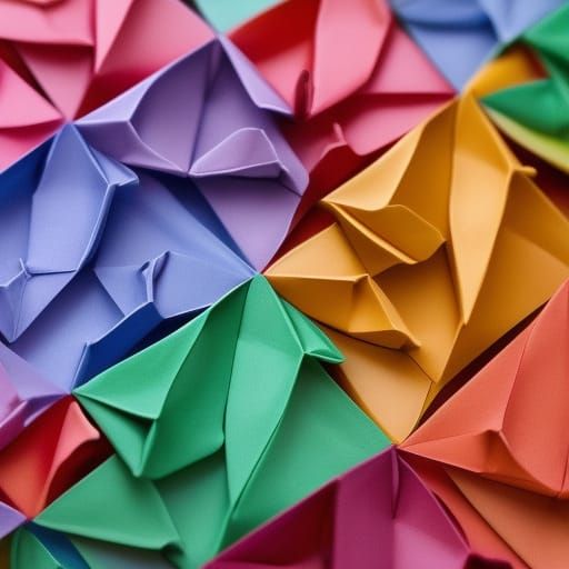 Origami Tiles - AI Generated Artwork - NightCafe Creator