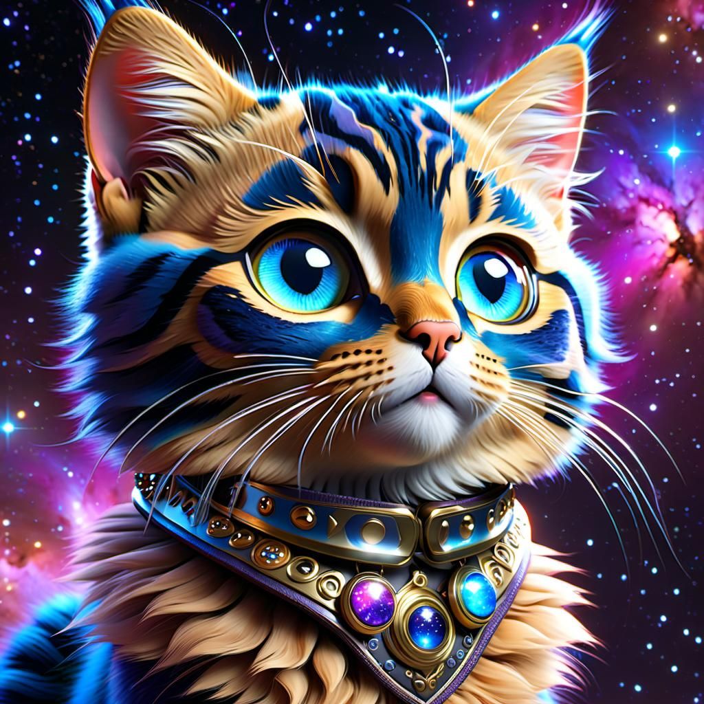 Cosmic Kitty - AI Generated Artwork - NightCafe Creator