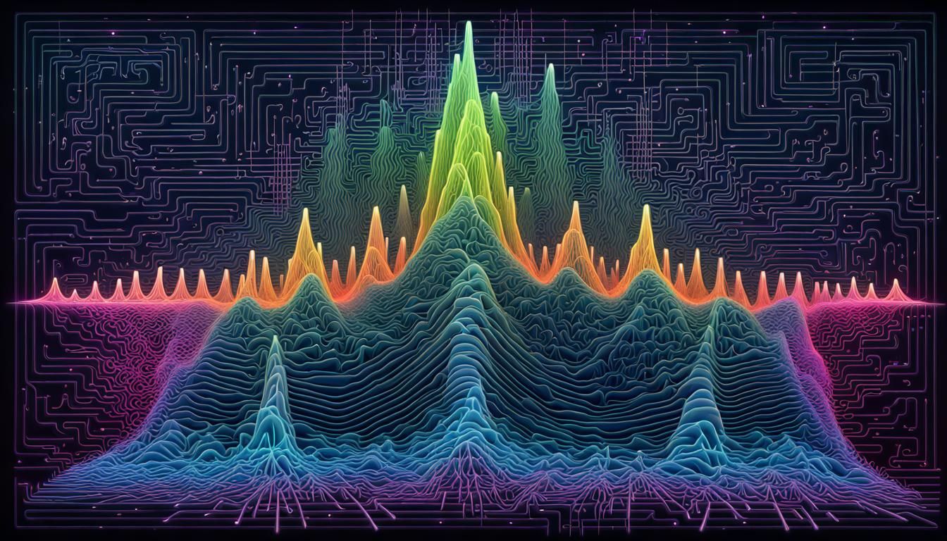 Organic geometric 3D soundscape circuitry - AI Generated Artwork ...