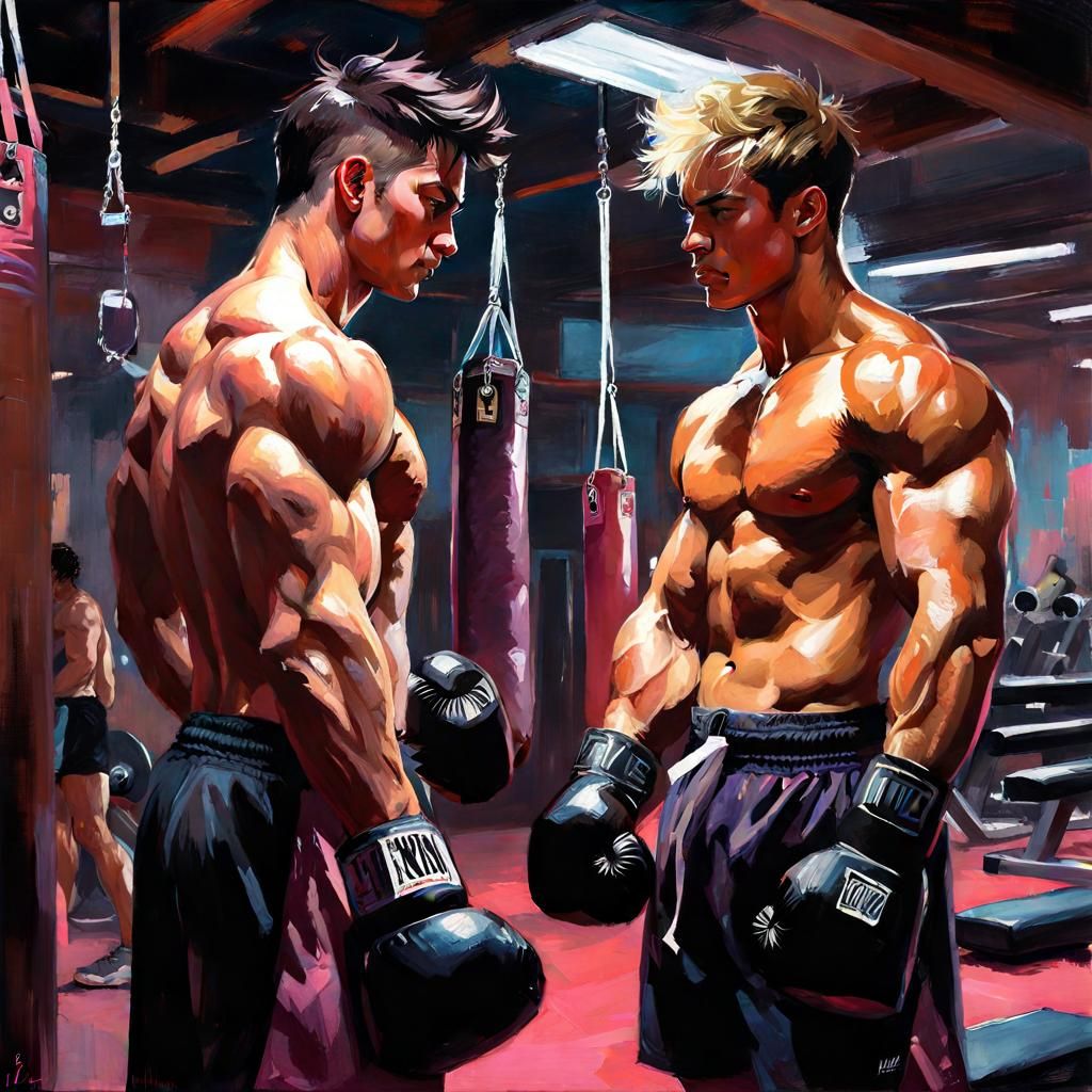 Boxing Pair 3 - AI Generated Artwork - NightCafe Creator