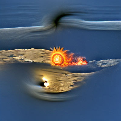 collision of the sun with the moon - AI Generated Artwork - NightCafe ...