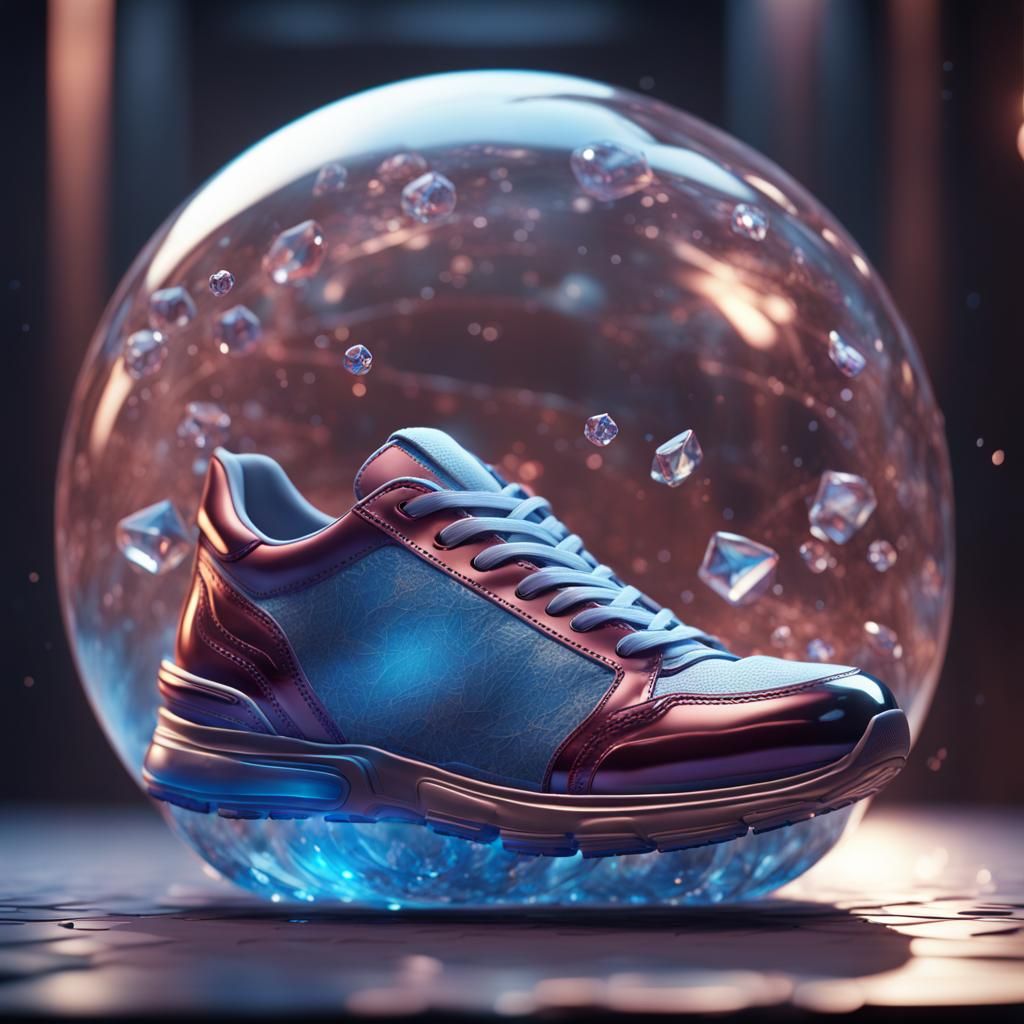sneakers in globe. - AI Generated Artwork - NightCafe Creator