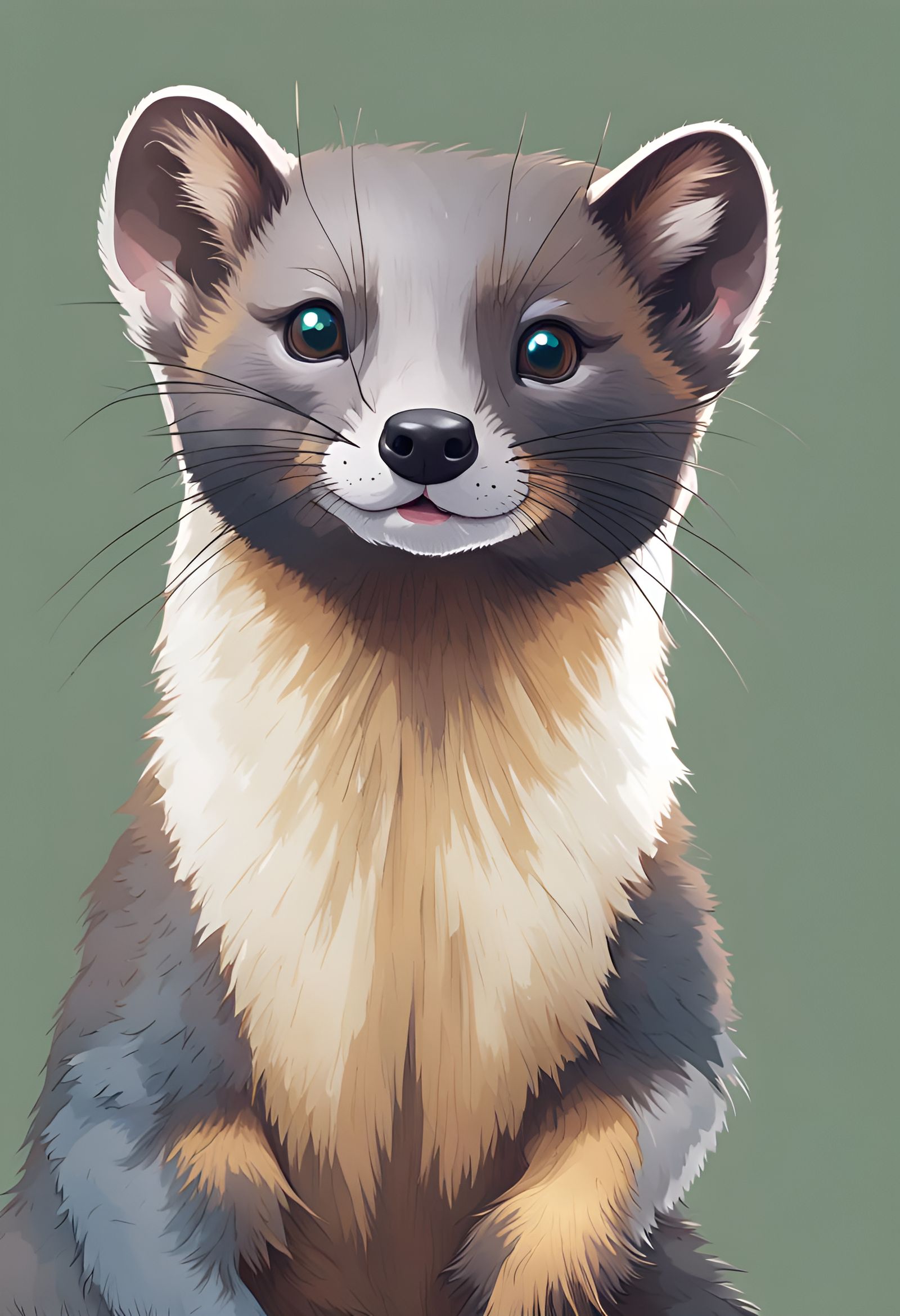A cartoon pine marten - AI Generated Artwork - NightCafe Creator