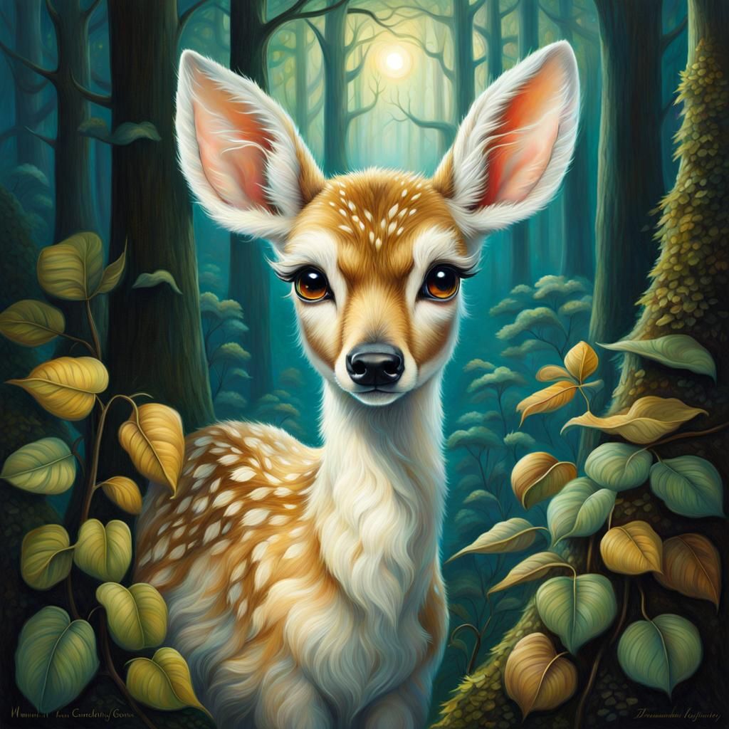 Cute Fawn - AI Generated Artwork - NightCafe Creator