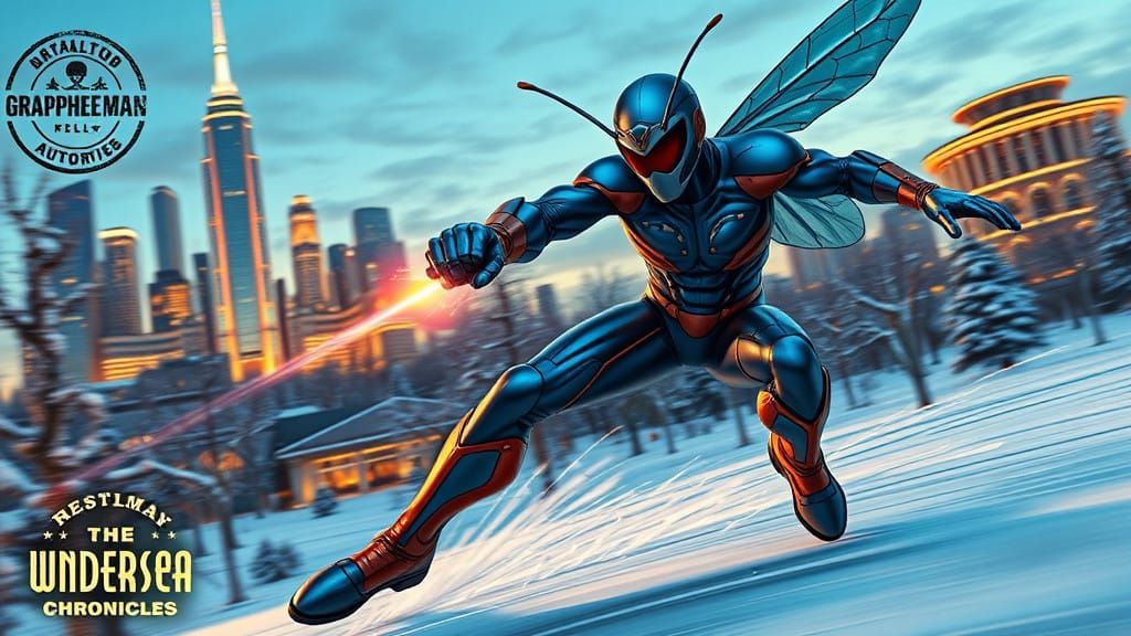 Dynamic Comic Book Cover Art in Futuristic Winter ... - AI Art