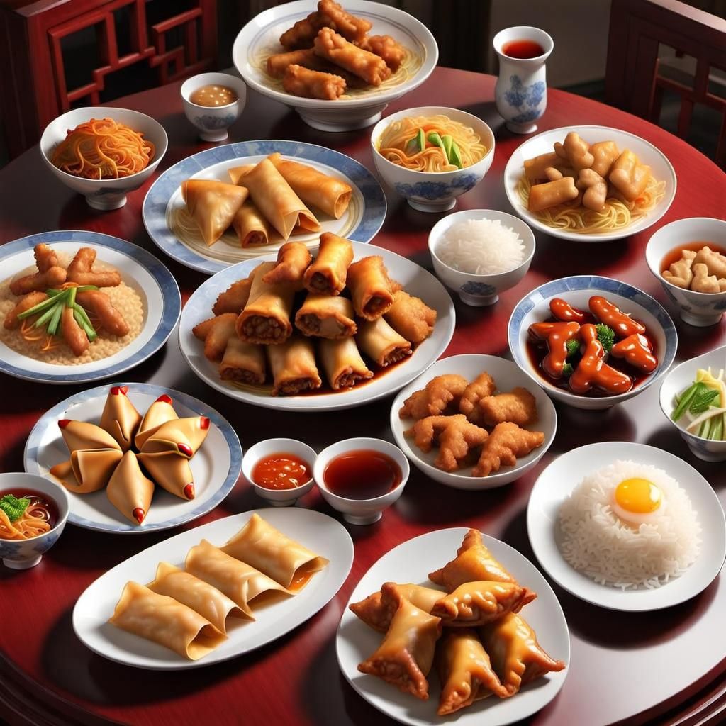 Someone splurged at the local Chinese carry-out restaurant. - AI ...