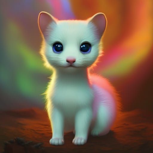 Baby ferret - AI Generated Artwork - NightCafe Creator