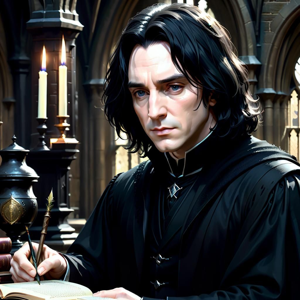 Severus Snape and his Habit of Annotating Books - AI Generated Artwork ...