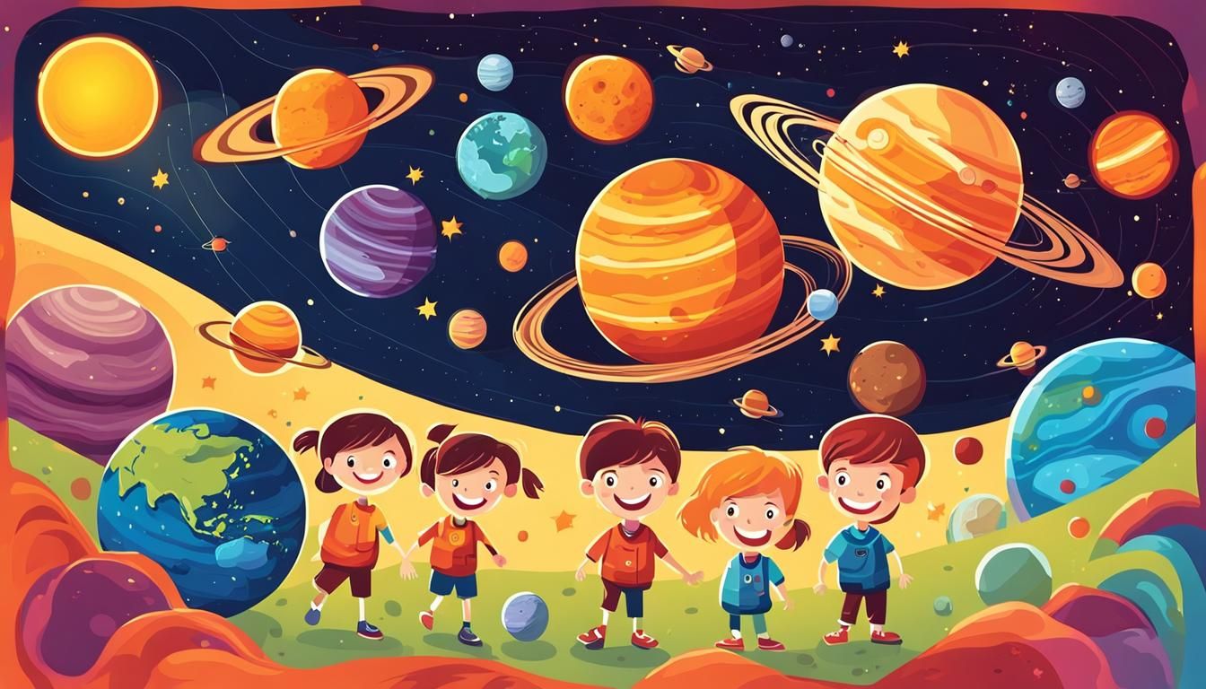 Kids discovering the solar system - AI Generated Artwork - NightCafe ...