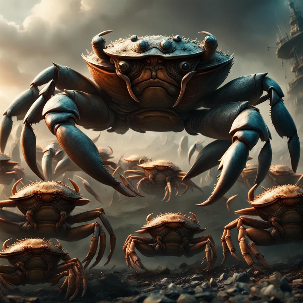 crab army marching to battle - AI Generated Artwork - NightCafe Creator