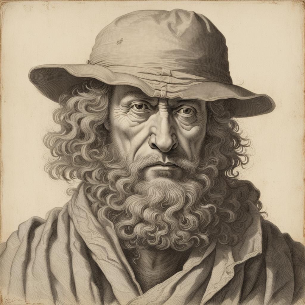 Opicinus de Canistris self-portrait - AI Generated Artwork - NightCafe ...