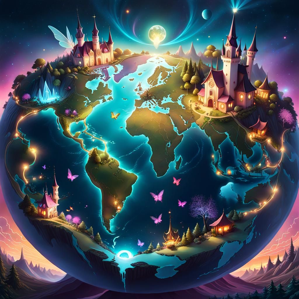 Map of wonders - AI Generated Artwork - NightCafe Creator