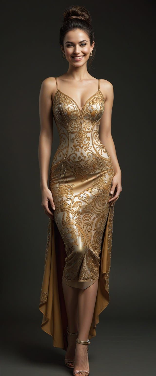 Lady in arabesque style - Lady in Elegant Arabesque Pose