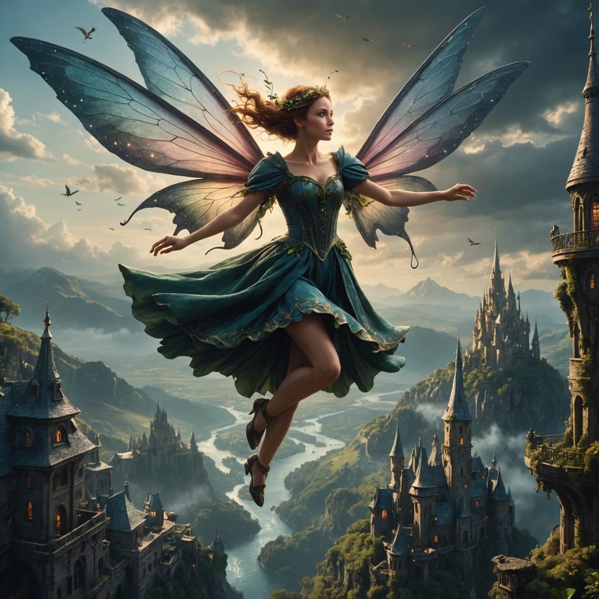 Fae in flight - AI Generated Artwork - NightCafe Creator