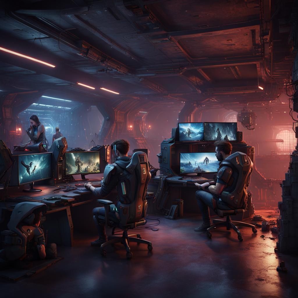 Apocalyptic gaming - AI Generated Artwork - NightCafe Creator