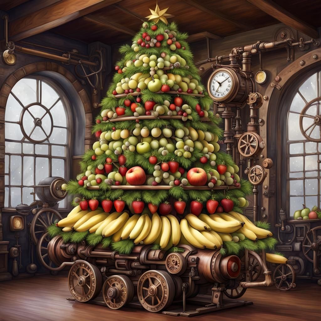 A crazy Christmas tree - AI Generated Artwork - NightCafe Creator
