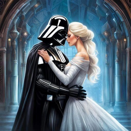 Elsa and Darth Vader ️ - AI Generated Artwork - NightCafe Creator