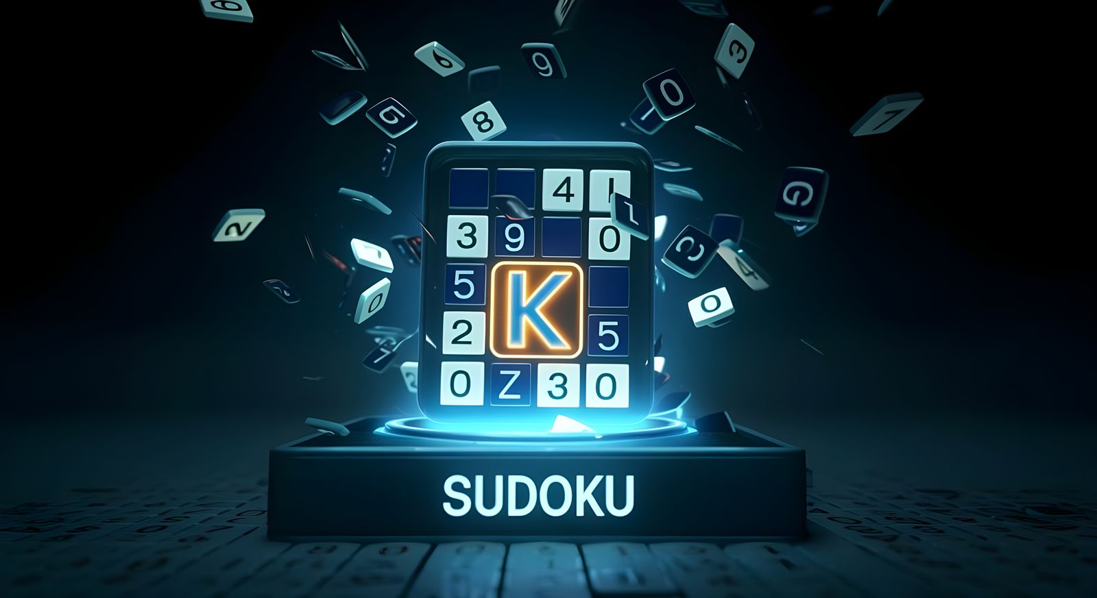 Cyberpunk Sudoku Puzzle Unfolds in Glowing Neon Hu... - AI Art